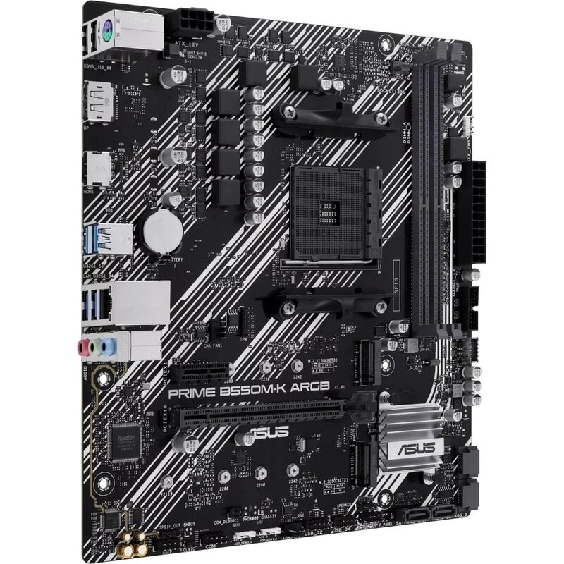 Материнская плата ASUS PRIME B550M-K ARGB AM4 2xDDR4, mATX