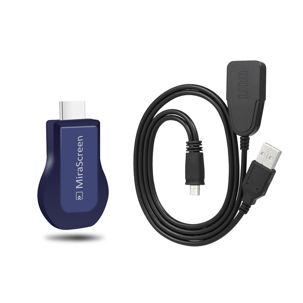 MiraScreen New Wireless WiFi Display Dongle Receiver 1080P HD TV Stick Miracast Airplay DLNA Mirroring для Android iOS Smart Phone Tablet PC к HDTV Projector Blue