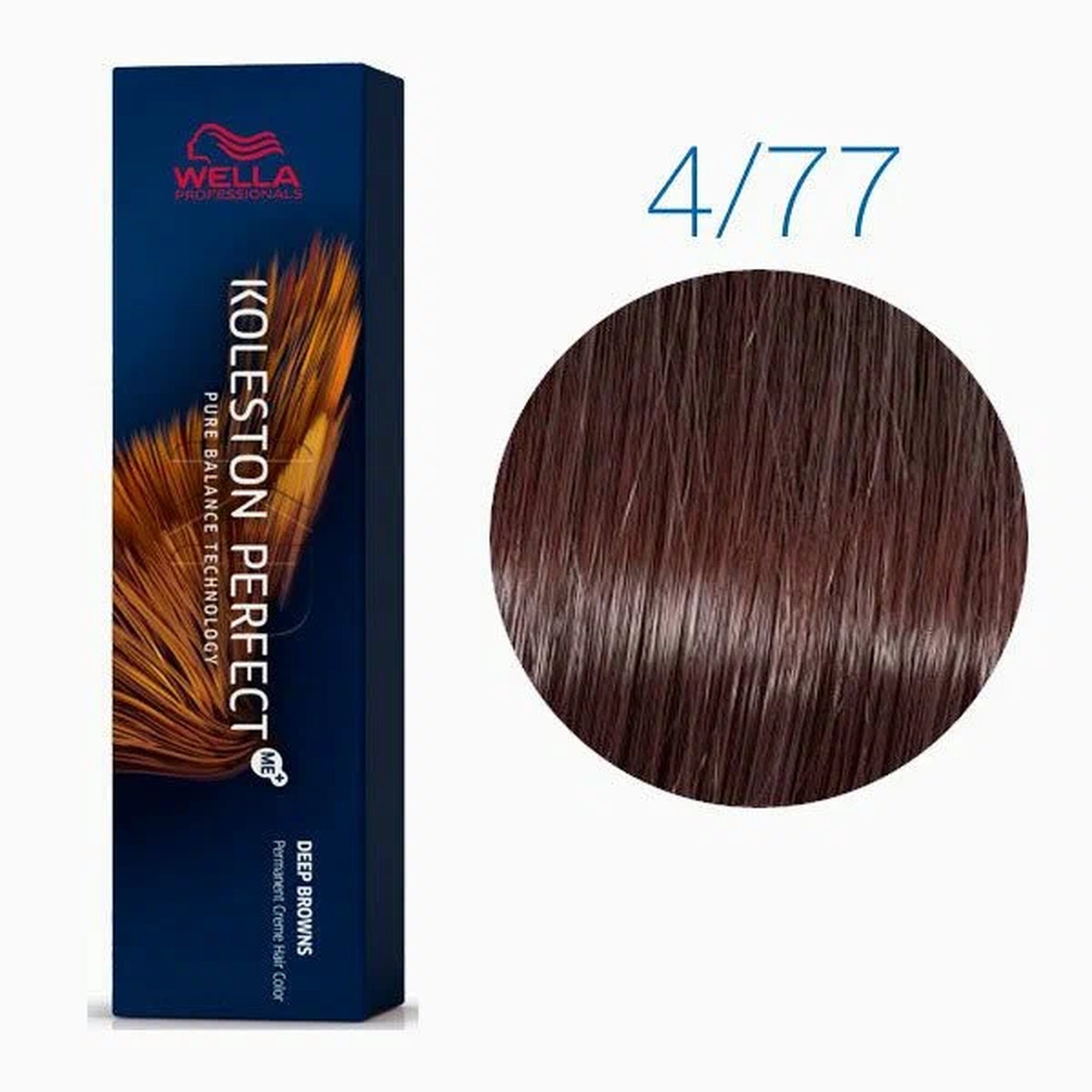 Wella Professionals Koleston Perfect Me+ Deep Browns Краска для волос, 4/77 Горячий шоколад, 60 мл