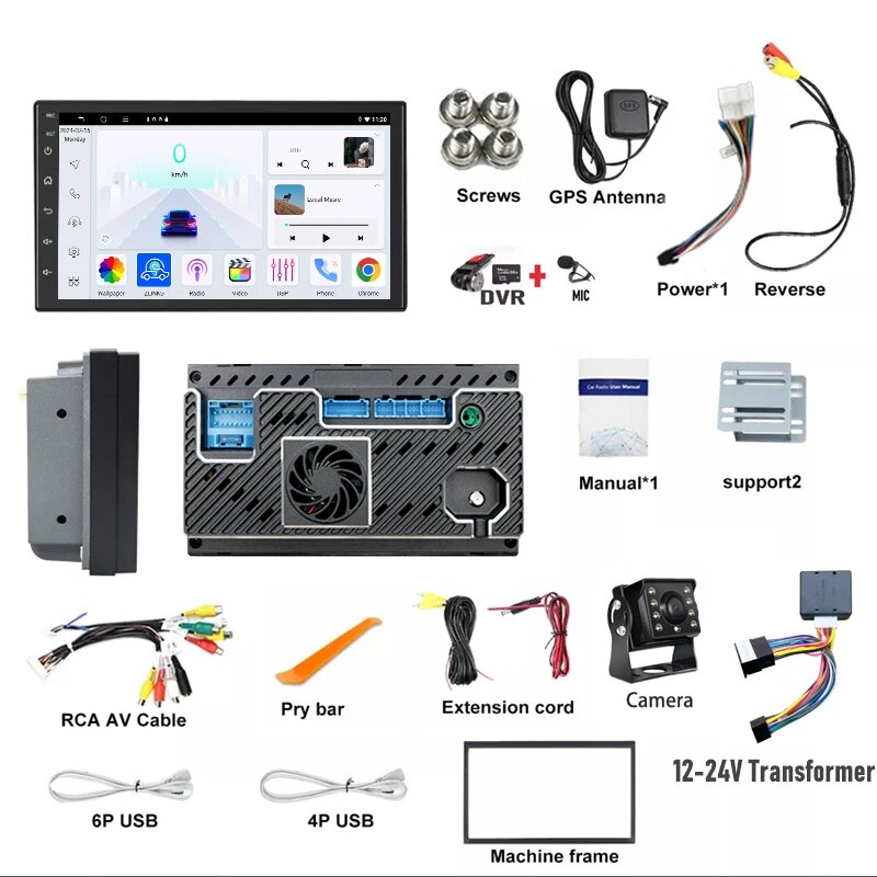7 дюймов для грузовика Hino 300 616 617 2006-2014 GPS Автомобильный радиоприемник Беспроводной Apple Carplay Android 15 Мультимедийный плеер Стерео Navi WIFI 7168 6-128GB DVR