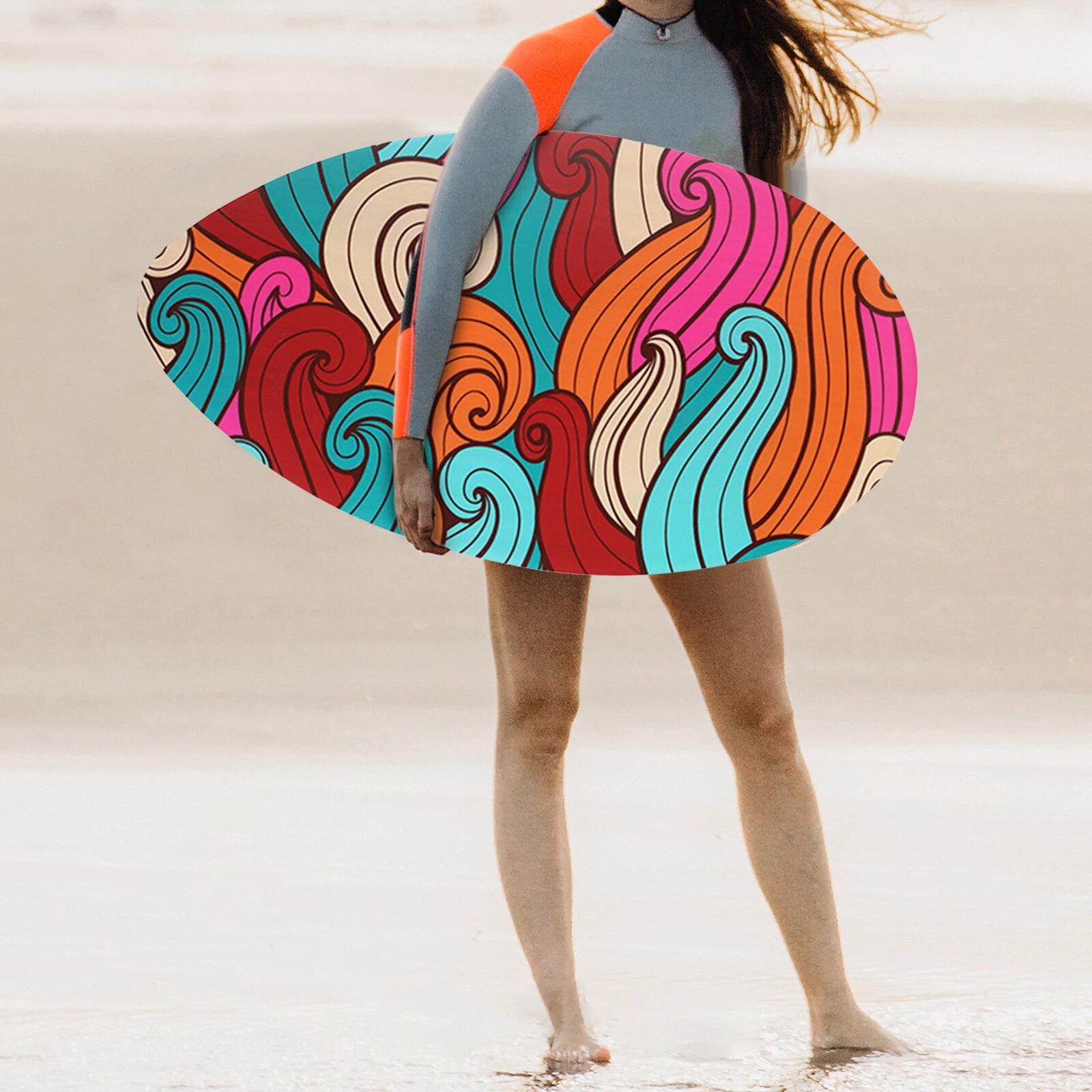 Доска для серфинга Sunnimix 35 дюймов, Colorful waves