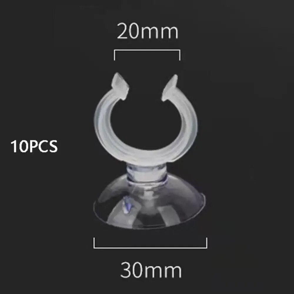 Прозрачные аквариумные присоски из ПВХ, 10 шт. 20x30mm