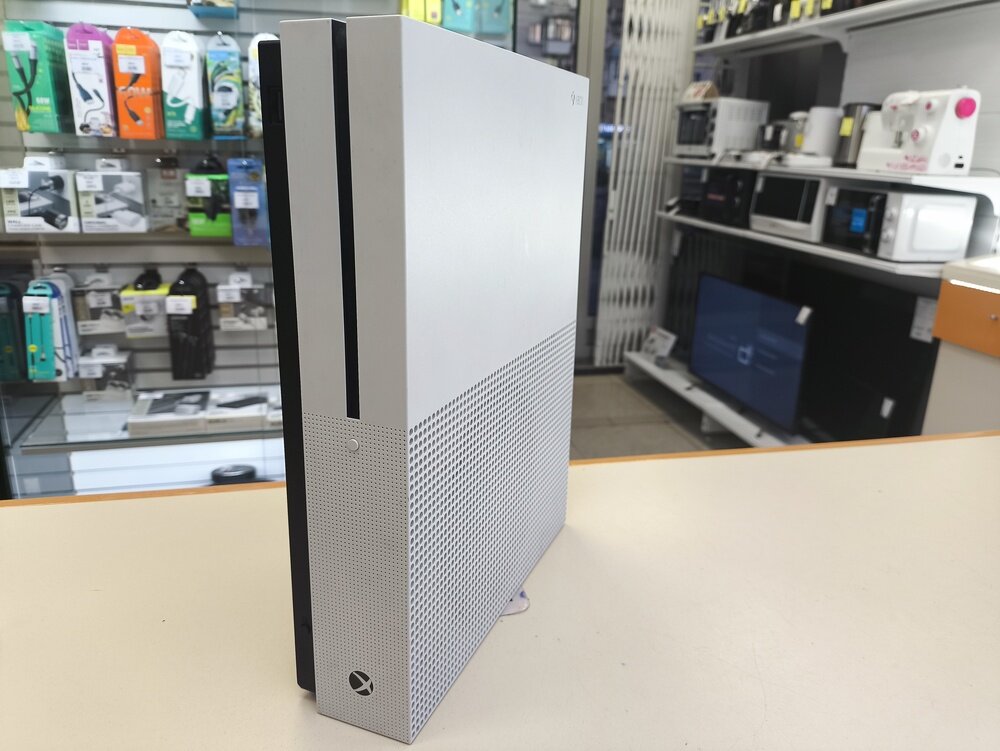 Игровая приставка Microsoft Xbox One S 1 TB (без игр), белый | Б/У, уценка