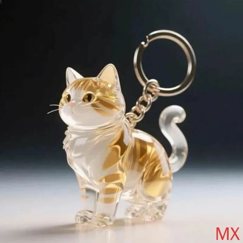 Прозрачная коробка для хранения кошачьей шерсти, сумка-капсула для хранения, брелок для ключей