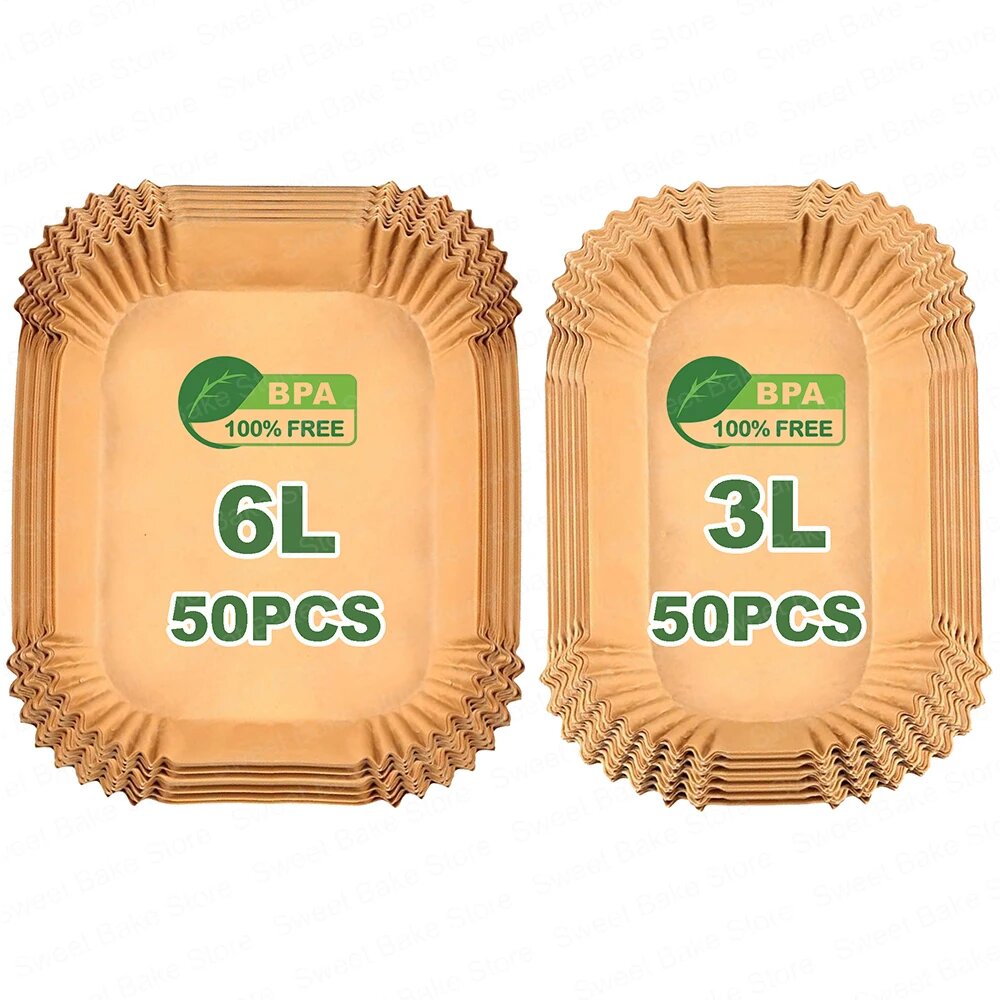 Бумажные тарелки 6L/3L, 50шт, BPA Free