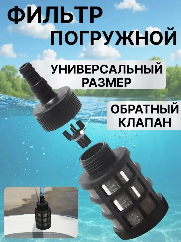 Фильтр со встроенным обратным клапаном для воды. Фильтр сетчатый на шланг
