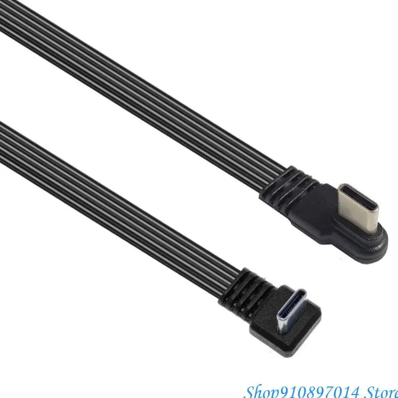 USB C кабель 20см, 90° адаптер, быстрая зарядка 45Вт