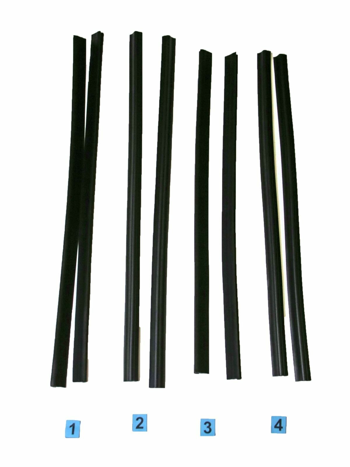 Уплотнитель стекла 2109-099, 2115 отпускного переднего и заднего (4 наим.) БРТ