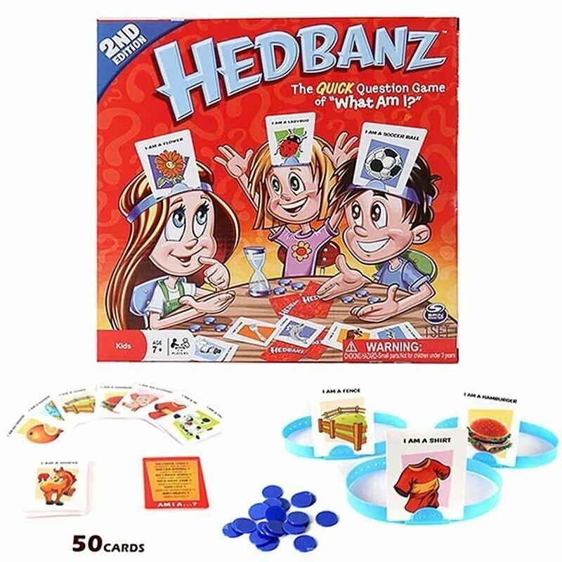 Смешная семейная игра Что я Hedbanz партийная карточная игра Английская версия