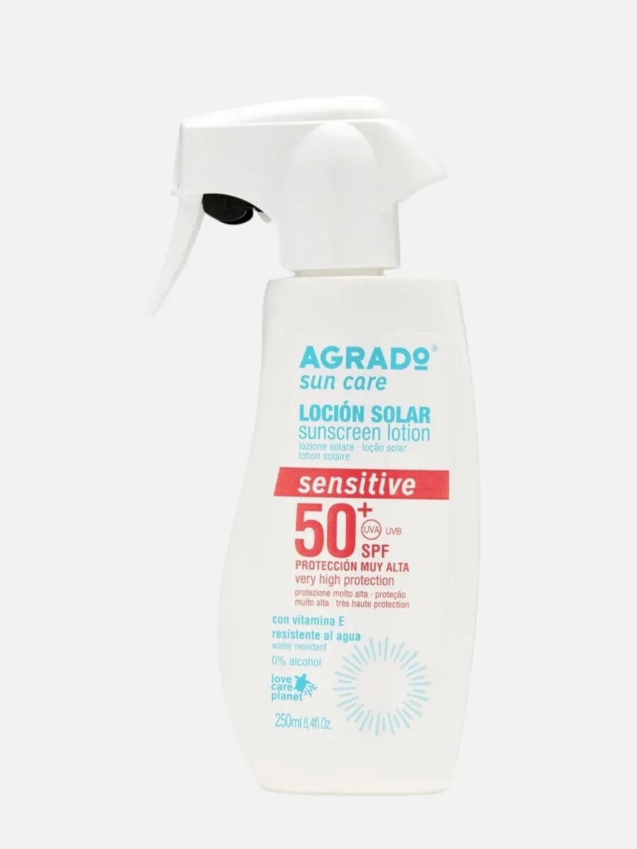 Солнцезащитный лосьон spf 50+ AGRADO sunscreen lotion