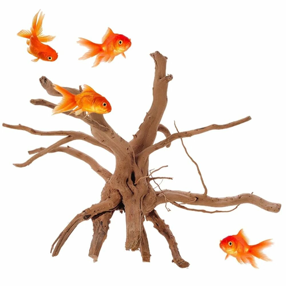 Аквариумное декоративное дерево из мха, 10-15 см