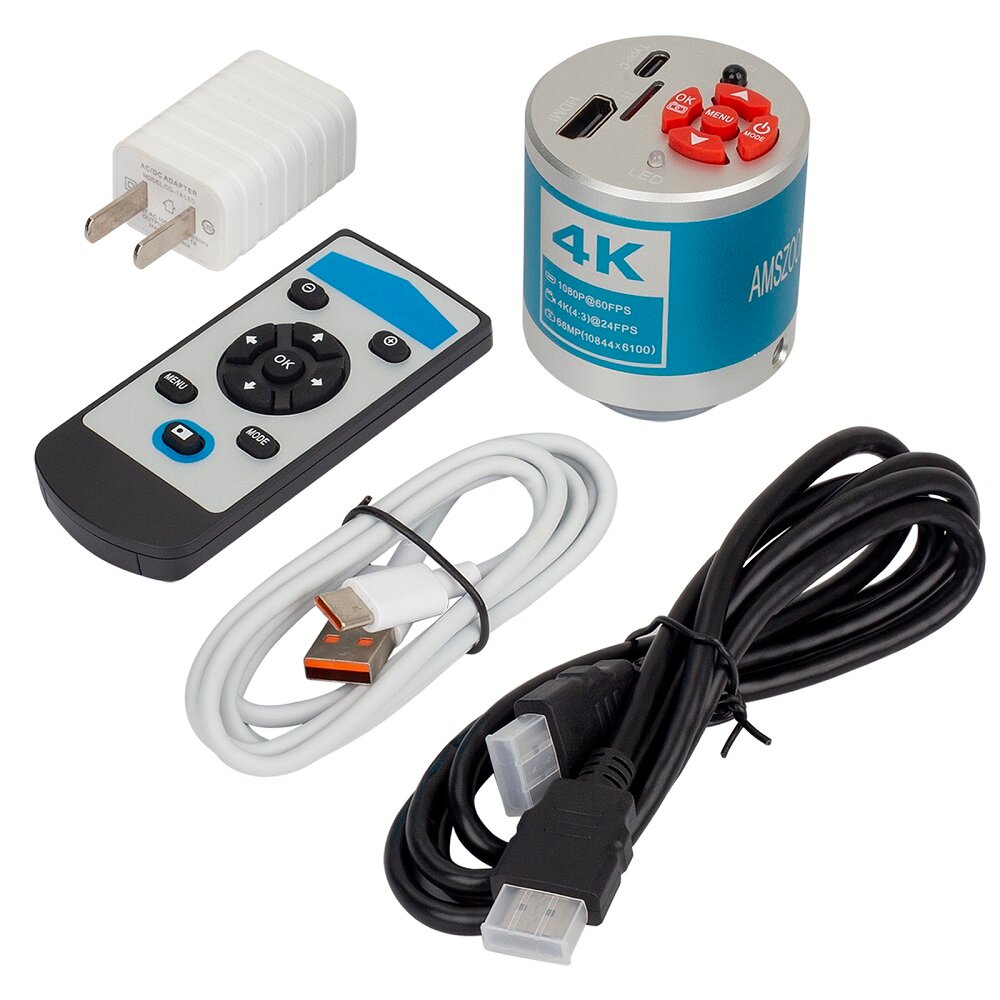 4K 66MP Digital Video HDMI USB Microscope Camera For Trinocular Industrial PCB Repair