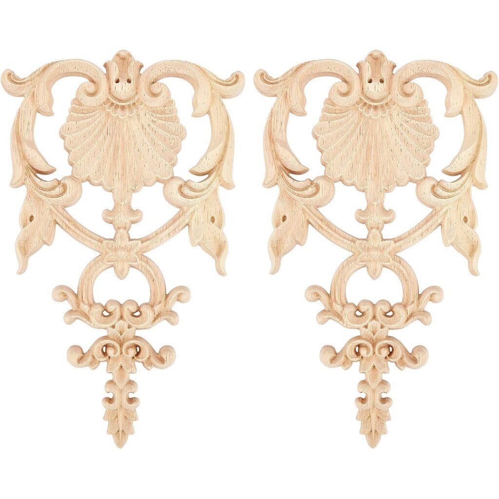 2шт Декоративные Угловые Накладки Деревянные Аппликации Универсальные для Дверного Шкафа Кровати