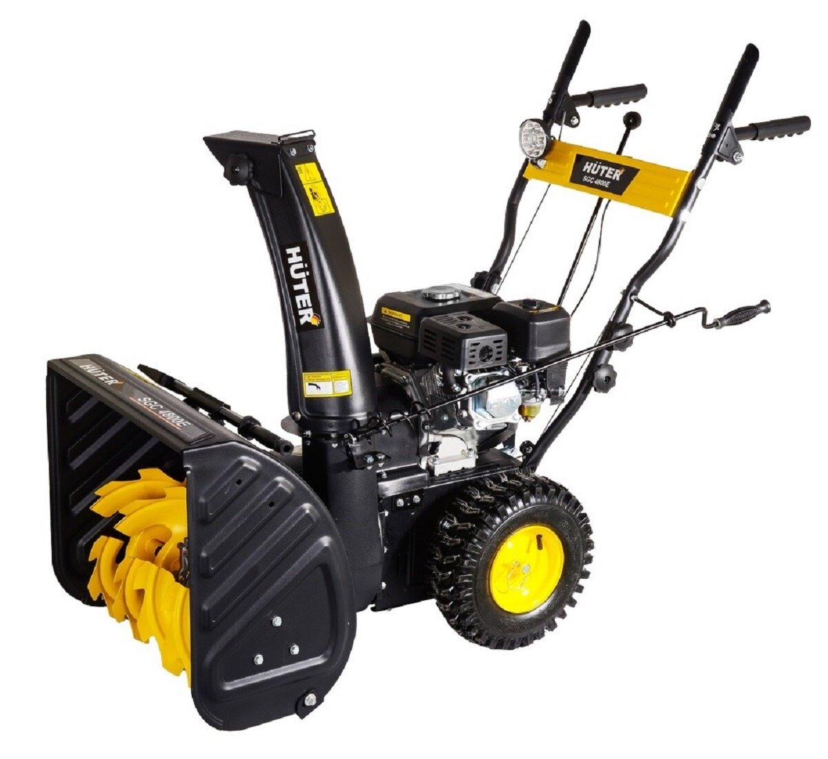 Снегоуборщик бензиновый Huter SGC 4800E (70/7/16) колесный, 7л. с, самоходный, двухступенчатый