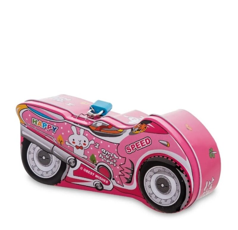 Металлическая копилка Мотоцикл розовый BX- 32 113-603138роз