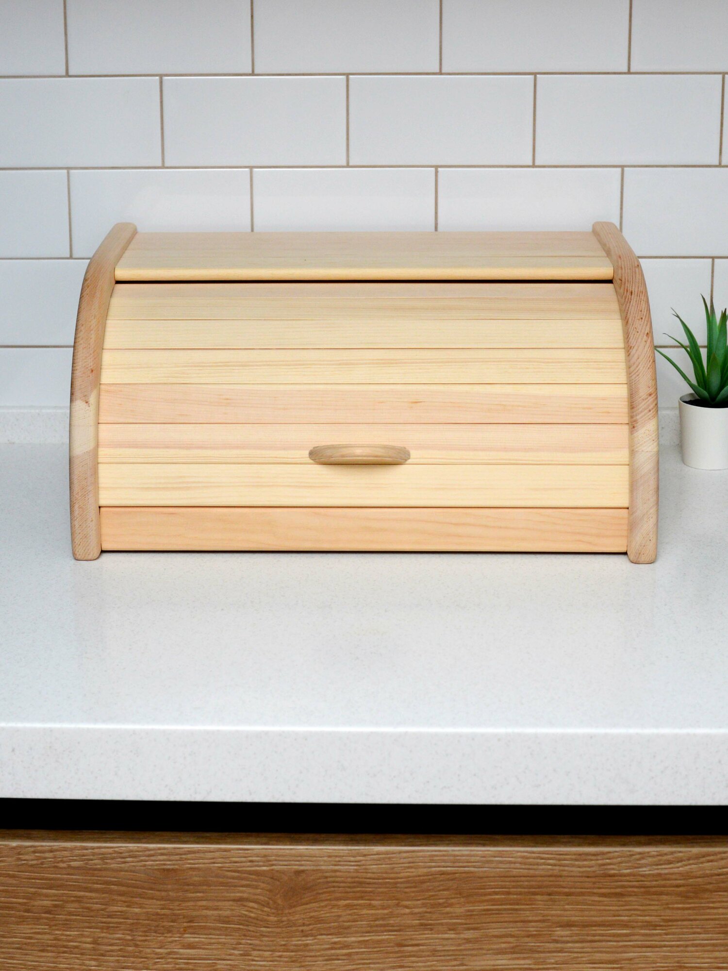 Хлебница деревянная из кедра большая на 2-3 булки хлеба