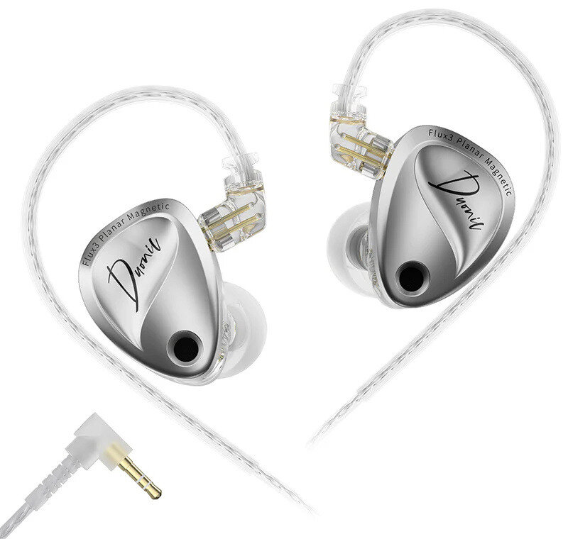 KZ Duonic No Switches без микрофона 3.5 мм, серебристый, проводные наушники