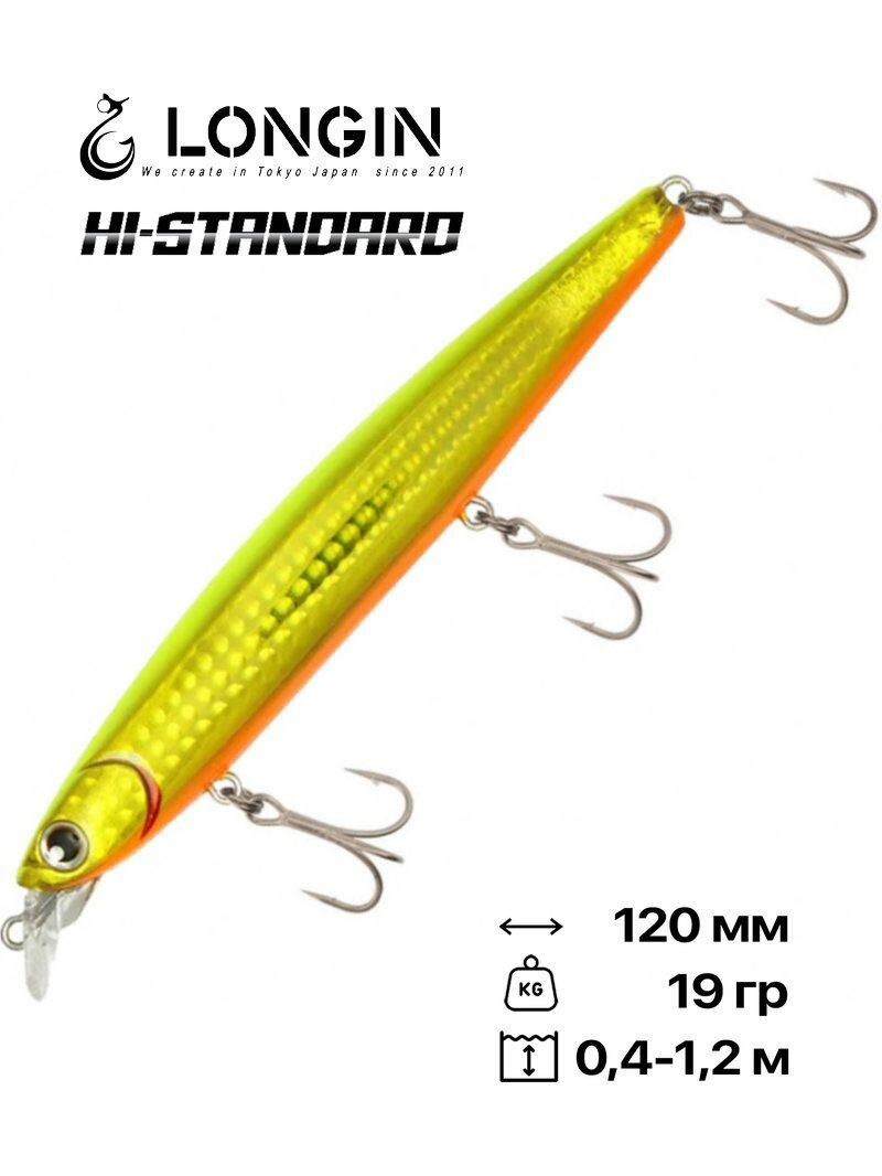 Воблер Longin Hi-Standard 120F, 120 мм, 19 гр, #078