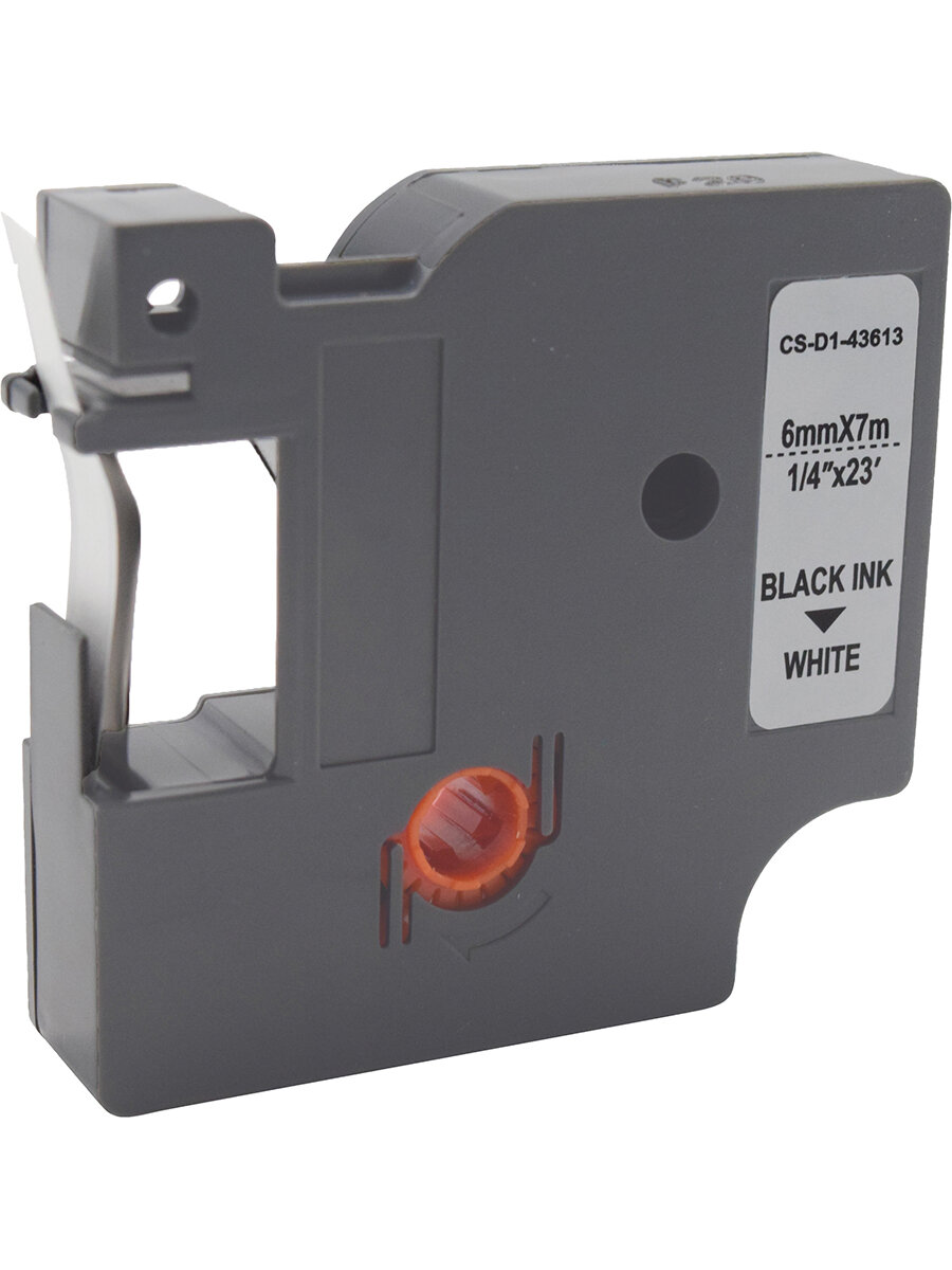 Ленточный картридж CACTUS CS-D1-43613 43613 чёрный для Dymo LM 160, 210D, 280, PnP, 420P, 500 TS; Rhino Pro 6000, 5200, 4200