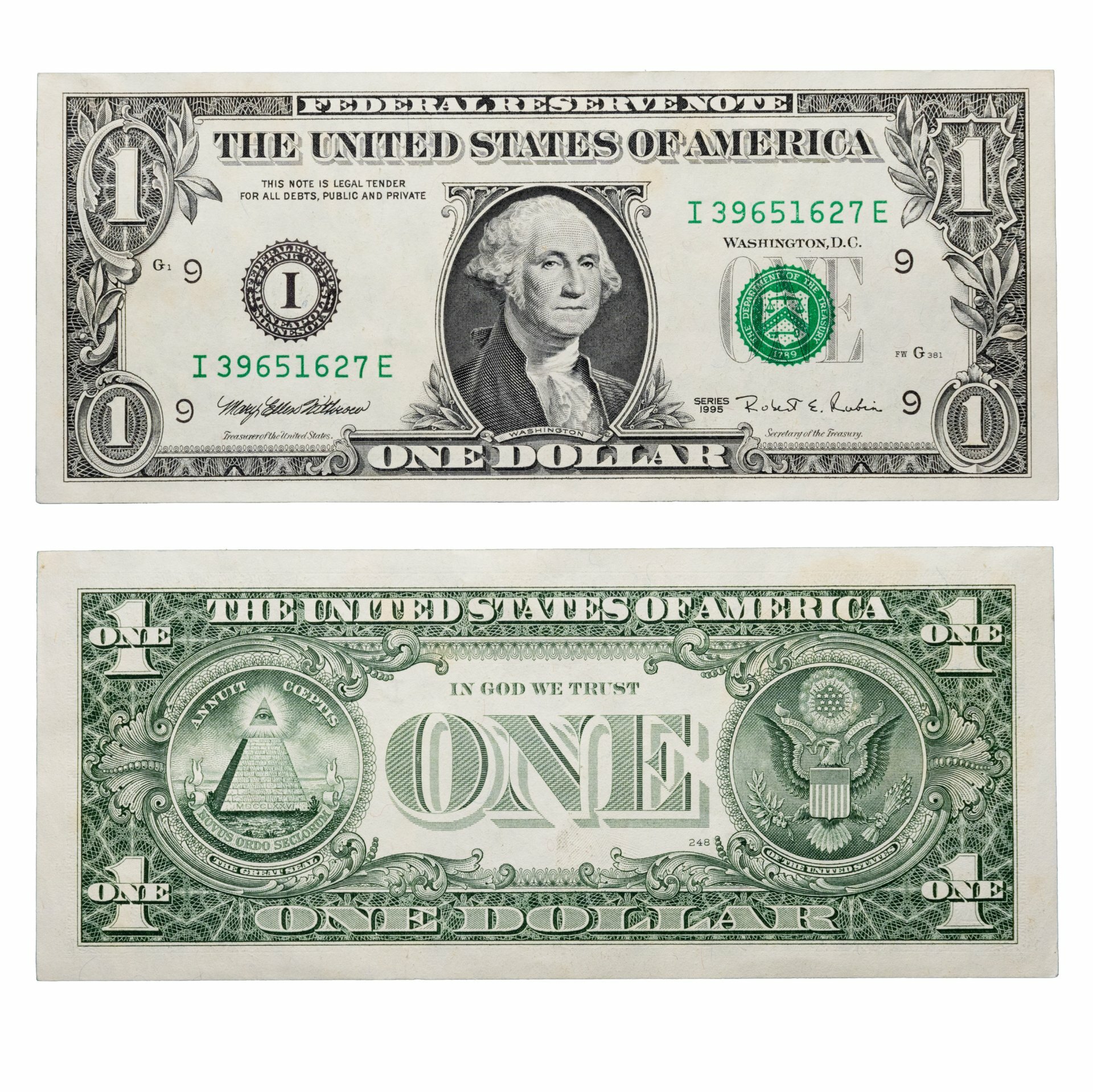 США 1 доллар 1995 Pick 496a I-Миннесота "FW" Fort Worth