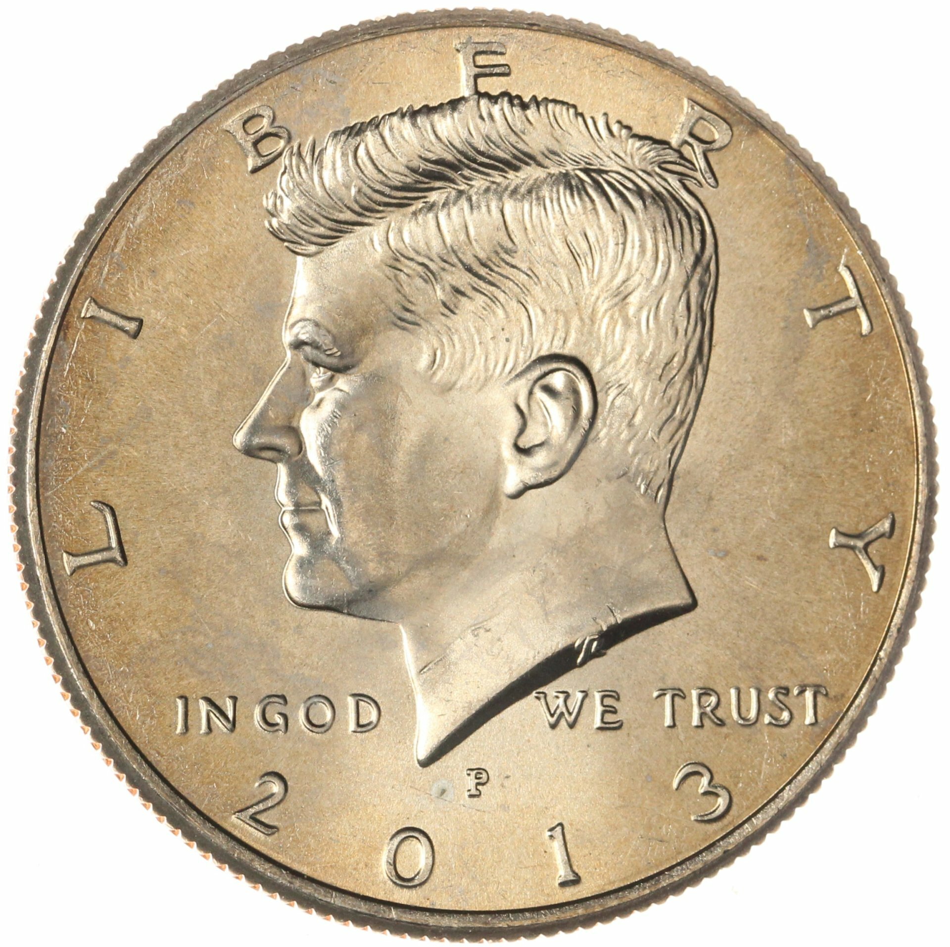 США 50 центов 1/2 доллара, half dollar 2013 P Kennedy Half Dollar знак монетного двора: "P" - Филадельфия, Медь, в сохранности UNC