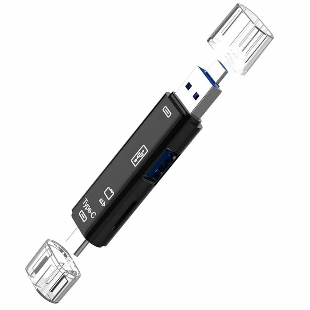 5 в 1, многофункциональный Usb Type C/Usb /Micro Usb/Tf/SD кардридер памяти