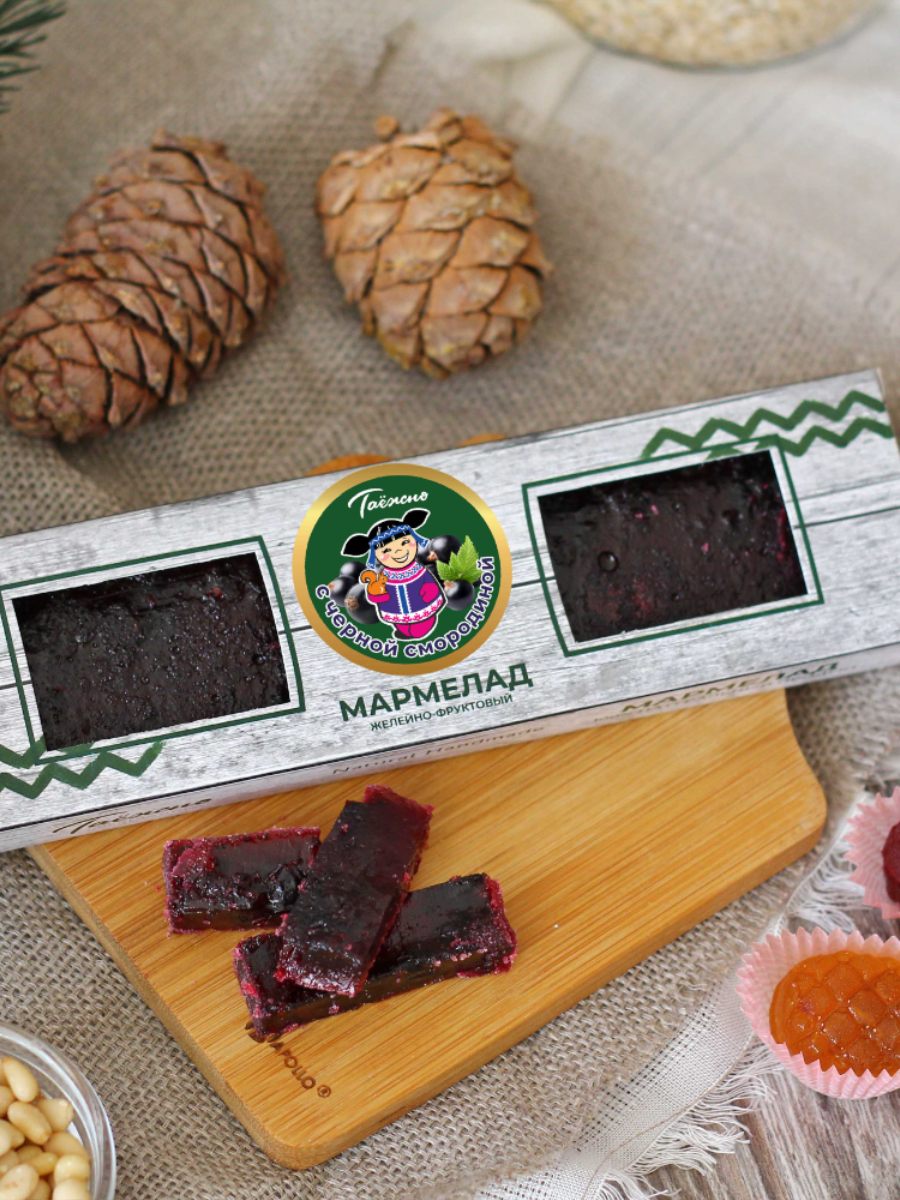 Мармелад натуральный желейно-фруктовый с черникой 170 гр Таёжно