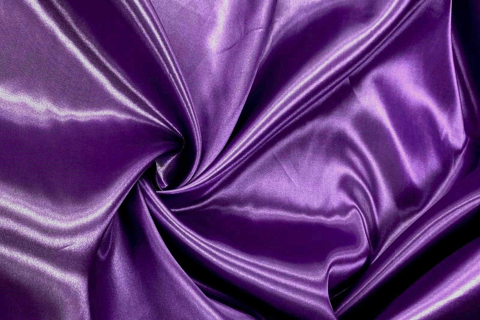 Ткань Атлас ярко-фиолетовый, 110 г/пм, ш145см, 0,5 м