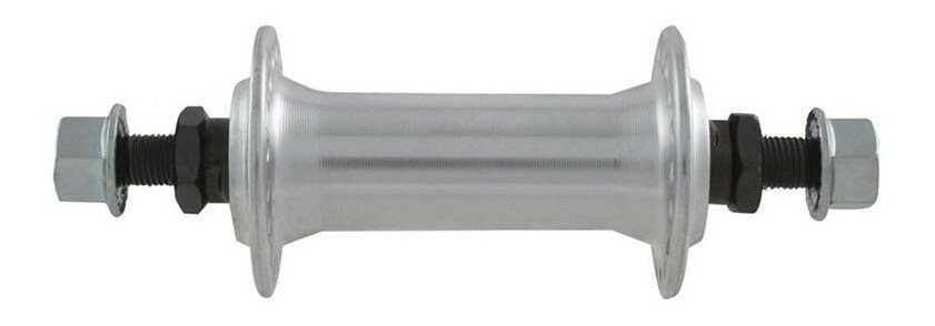 Втулка передняя алюминиевая на 36 спиц, цвет: серебро.