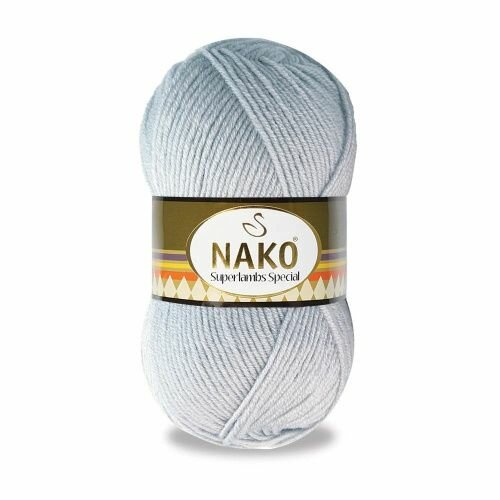 Пряжа Nako Superlambs special 1946 (5 мотков по 100г/200м) серо-голубой