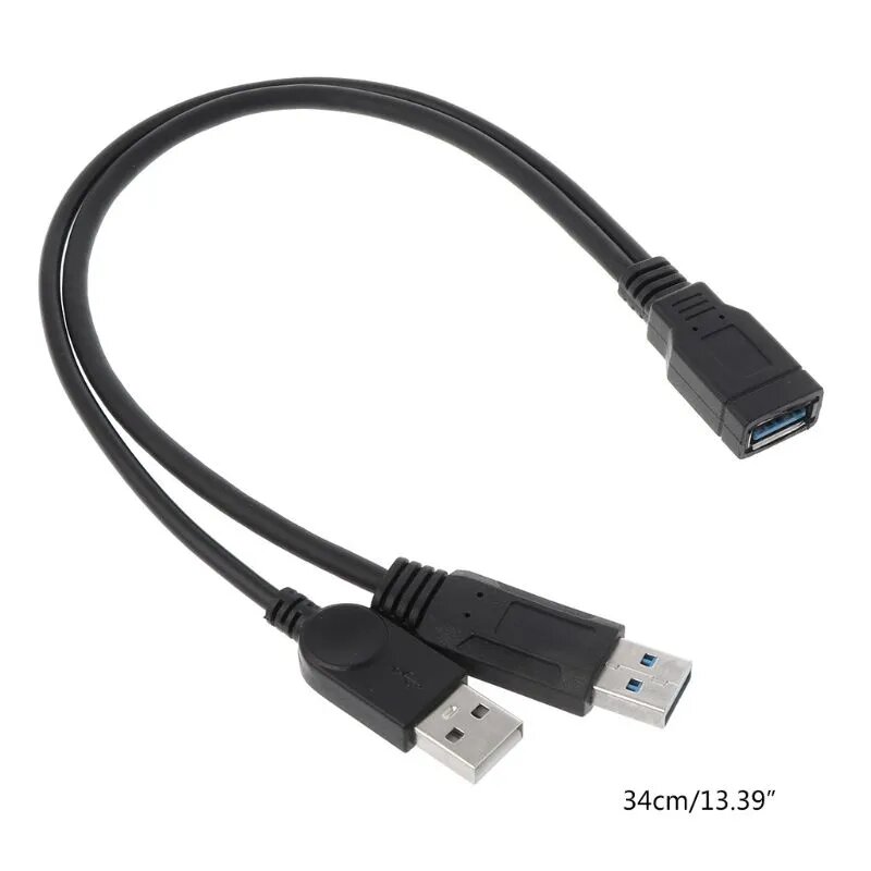 USB 2.0 A папа-мама 2 двойной разветвитель питания, удлинительный кабель-концентратор, зарядное устройство для принтеров