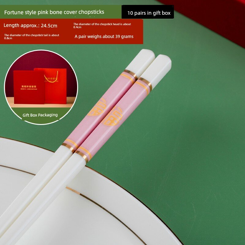 Высококачественные китайские костяные фарфоровые палочки для еды из Цзиндэчжэня, нескользящие, влагостойкие, в