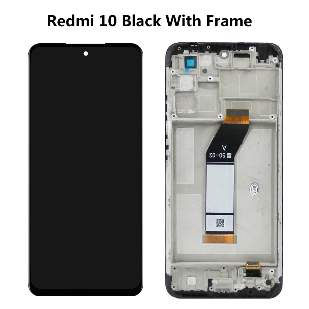 6,5-дюймовый ЖК-дисплей для Xiaomi Redmi 10, ЖК-дисплей с сенсорной панелью и Redmi 10 With Frame