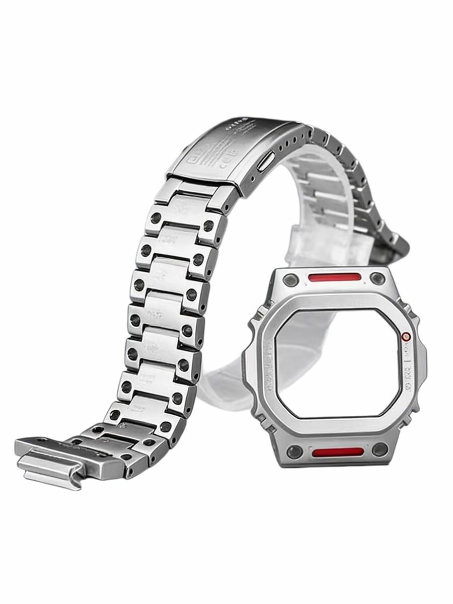 Подходит для модифицированных и модернизированных корпусов Casio серии DW5600 GWM5610 с ремешком из нержавеющей стали в стиле mecha