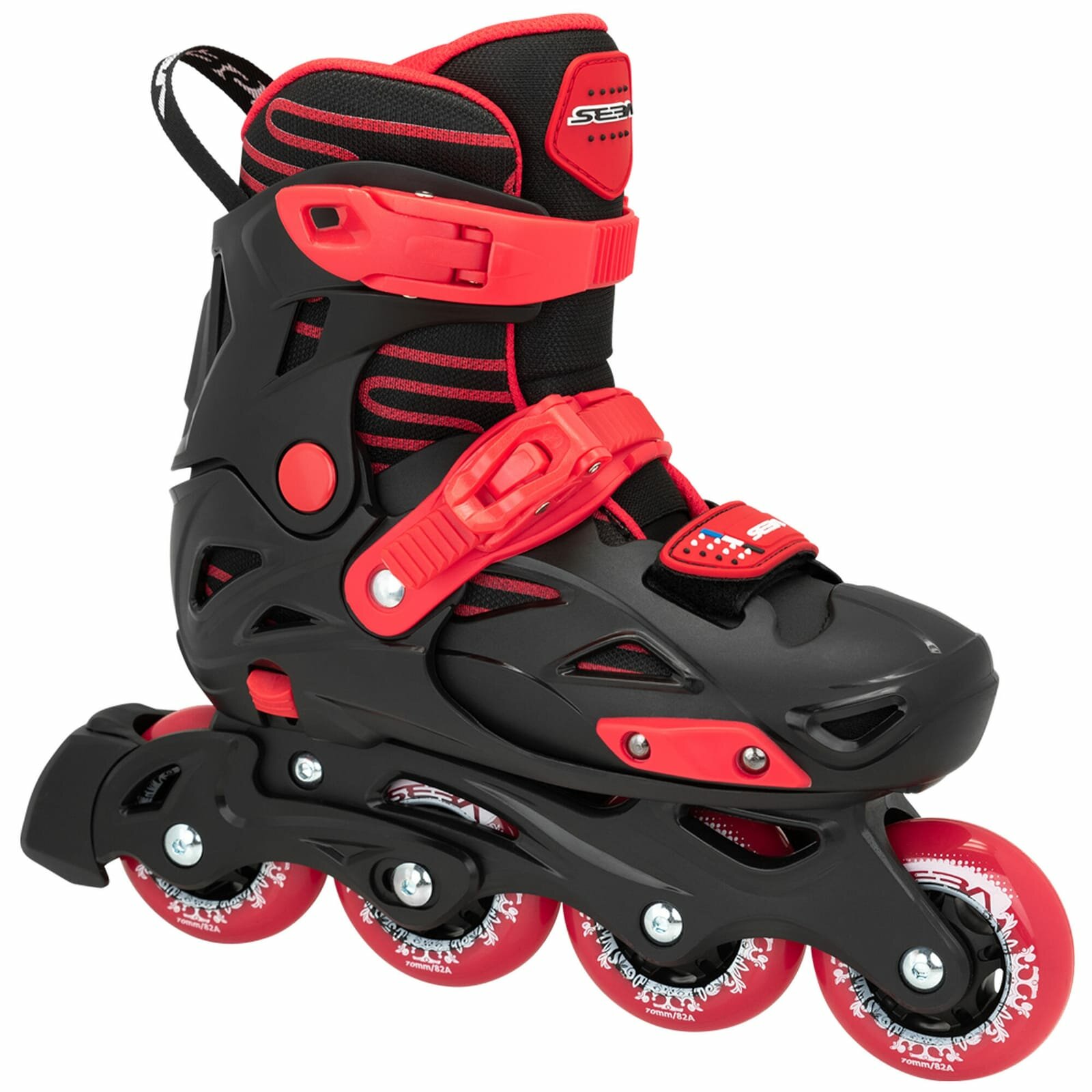DECATHLON ролики SEBA STJ Black Red Junior, черный, красный, 31/34