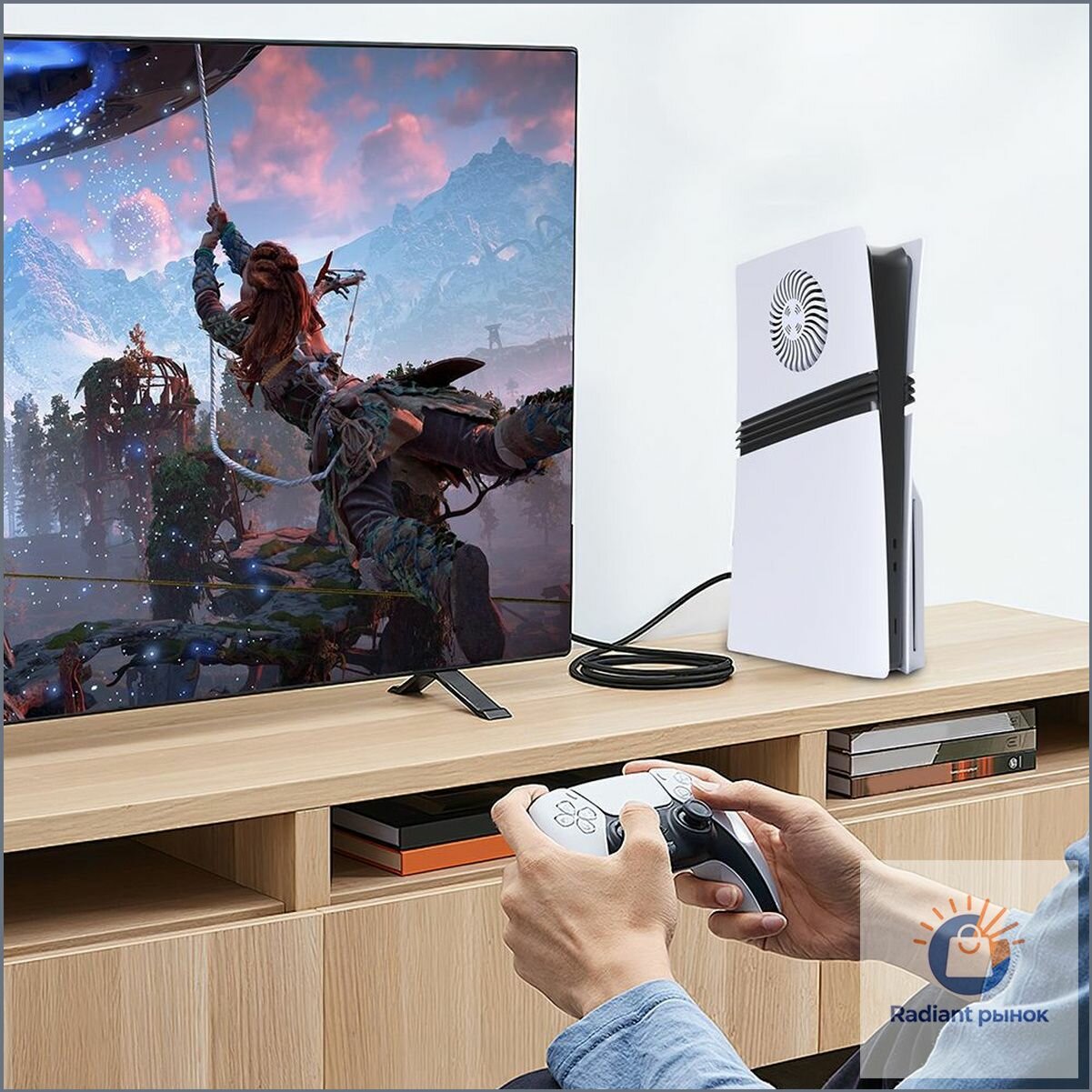 Внешняя панель PS5 Pro белая, версия 2.0, АБС, с вентиляционными отверстиями, для дисковой версии