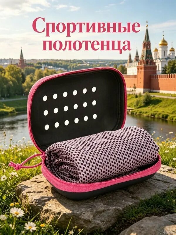 Охлаждающее полотенце, быстро высыхает, мягкое, дышащее, с контейнером для хранения, для спорта и фитнеса, 1 шт