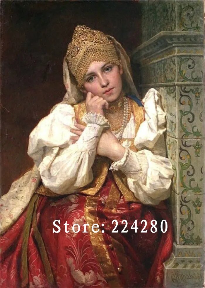 Набор для вышивки крестом Dahlia Европейские красавицы 14CT 14CT 47x31CM