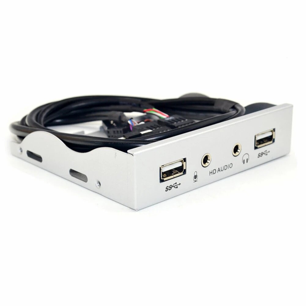 9-контактный USB 2.0 Hub для ПК серебристый