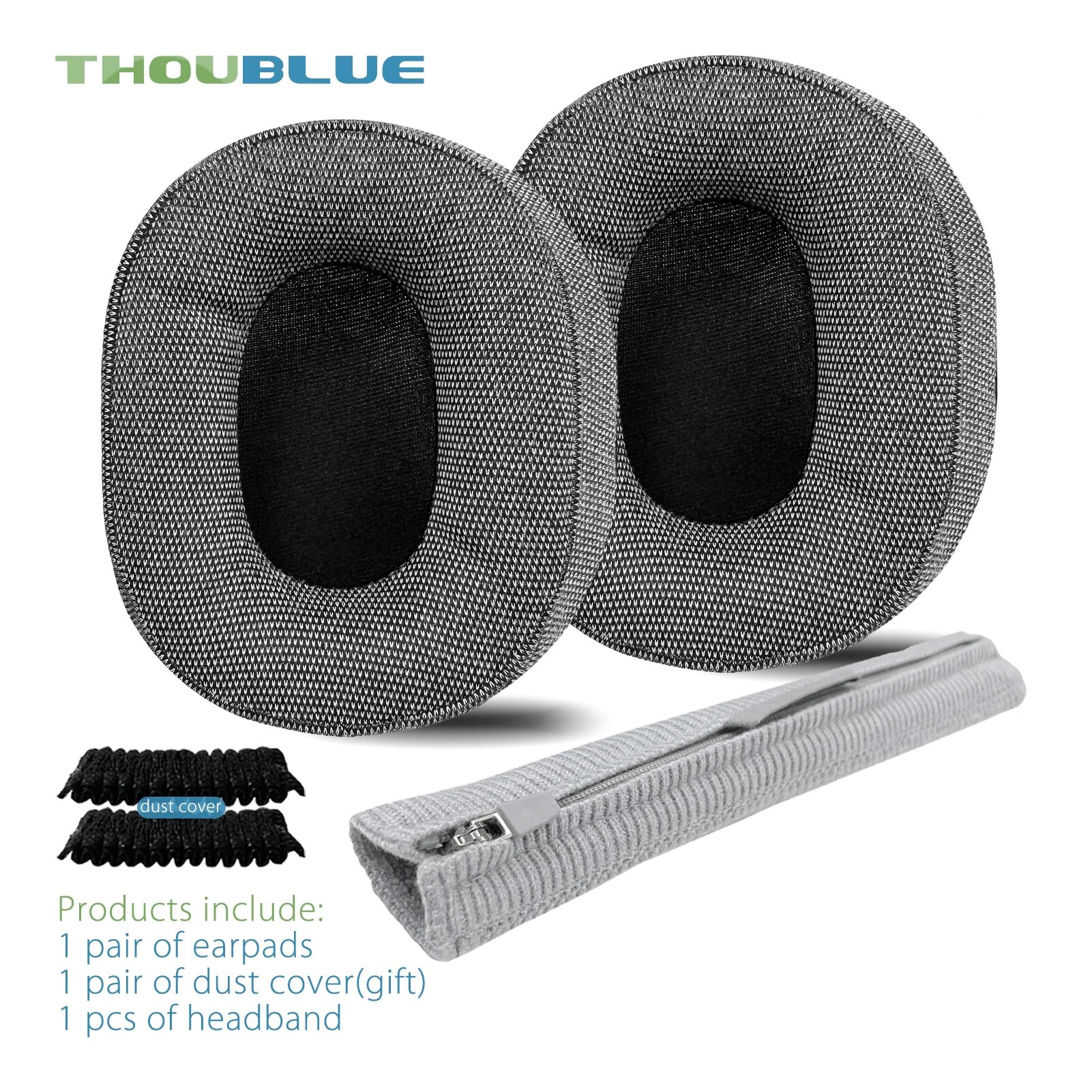 Амбушюры THOUBLUE серые для Soundcore Life Q30/Q35/Q10/Q20