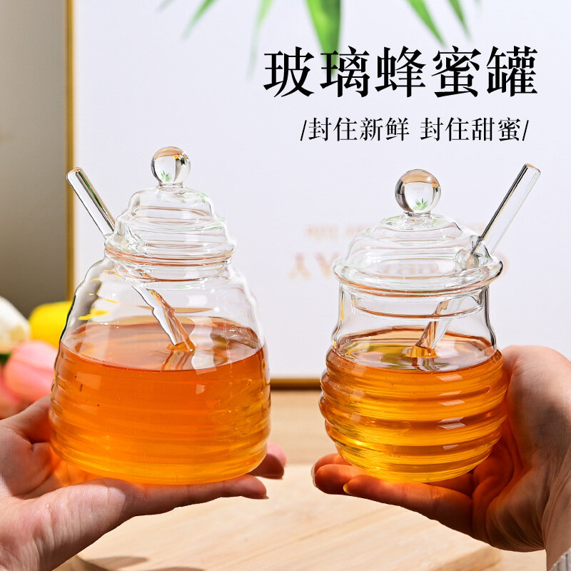 Банка для меда, боросиликатное стекло, 500мл