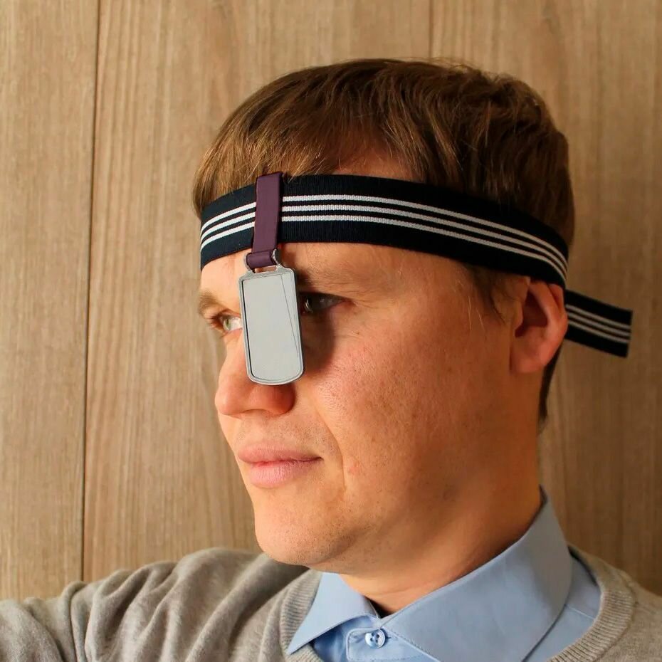 Наглазник для спортивной стрельбы, Баклажан+серый+резинка