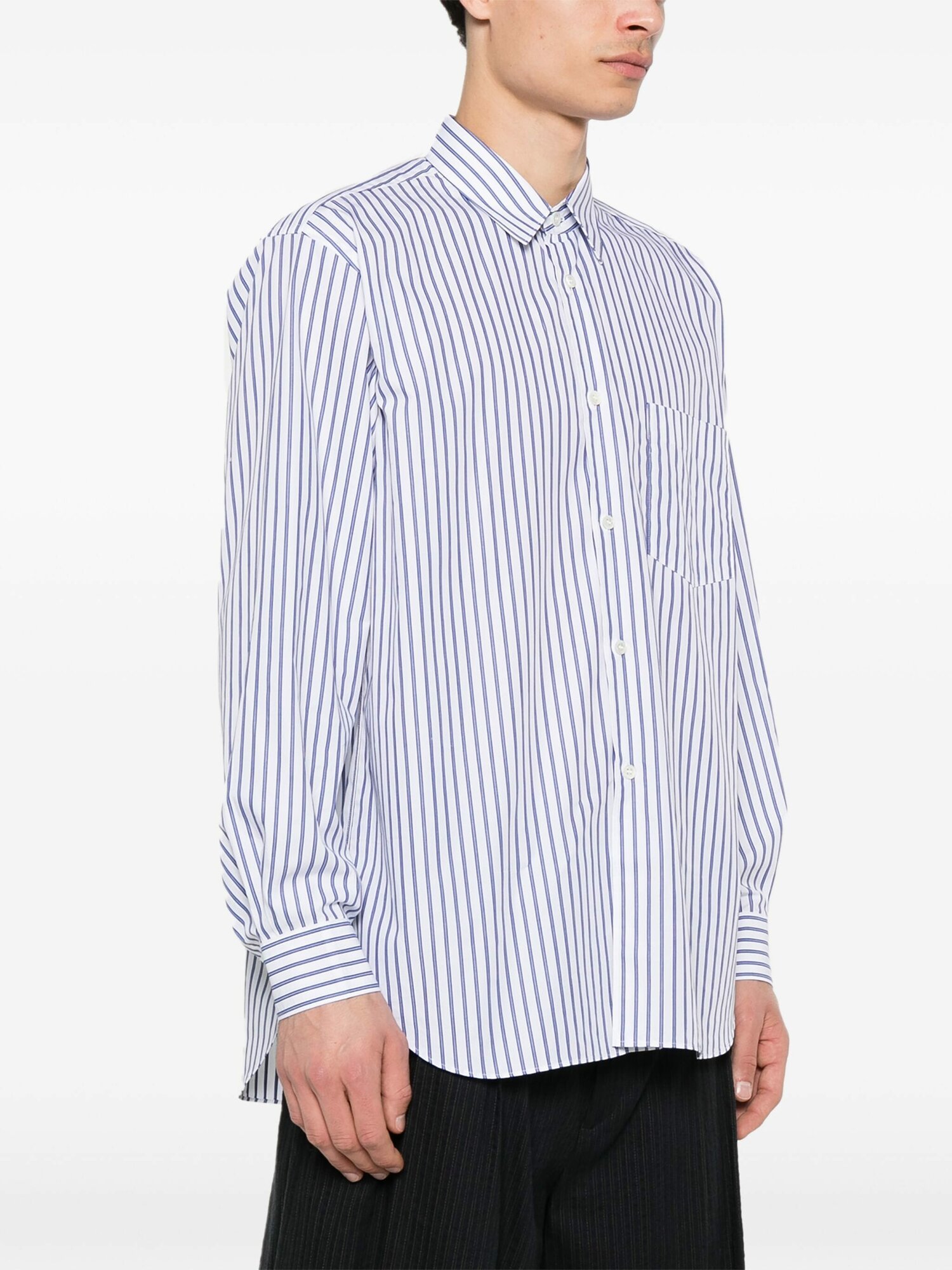 Рубашка Comme des Garcons SHIRT, размер L, Синий принт — фото 1