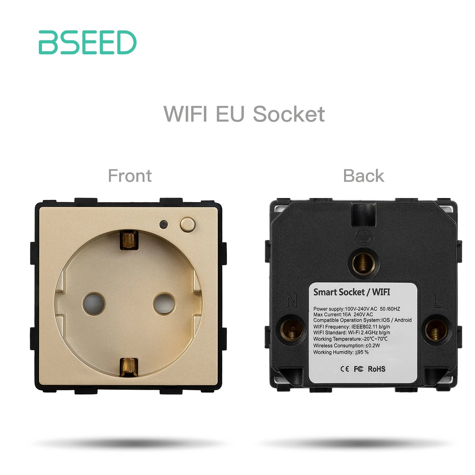 Bseed Wifi EU Socket, бежевый