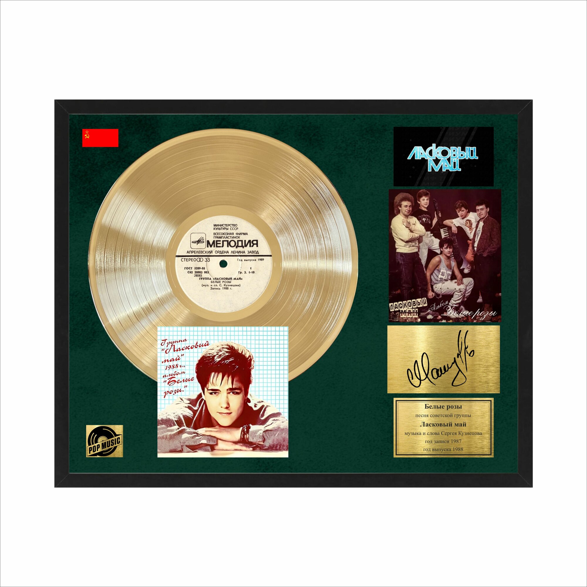 Картина с золотым диском Ласковый Май