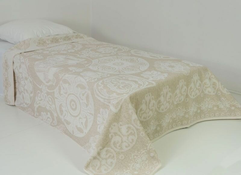 Плед-простыня Речицкий Текстиль "Слон", хлопок, лен, 208x150см