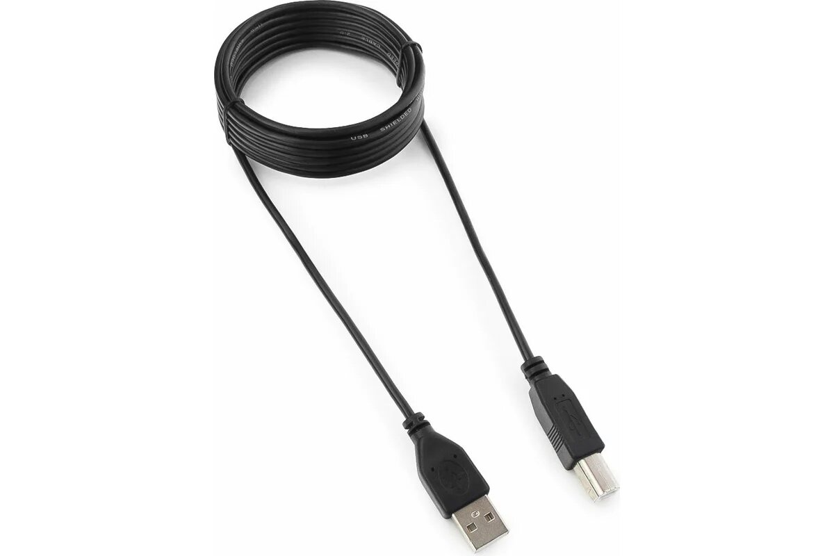 Гарнизон USB 2.0 A(M)/B(M) кабель 3м, совместим с USB 2.0, передача данных 480 Мбит/с