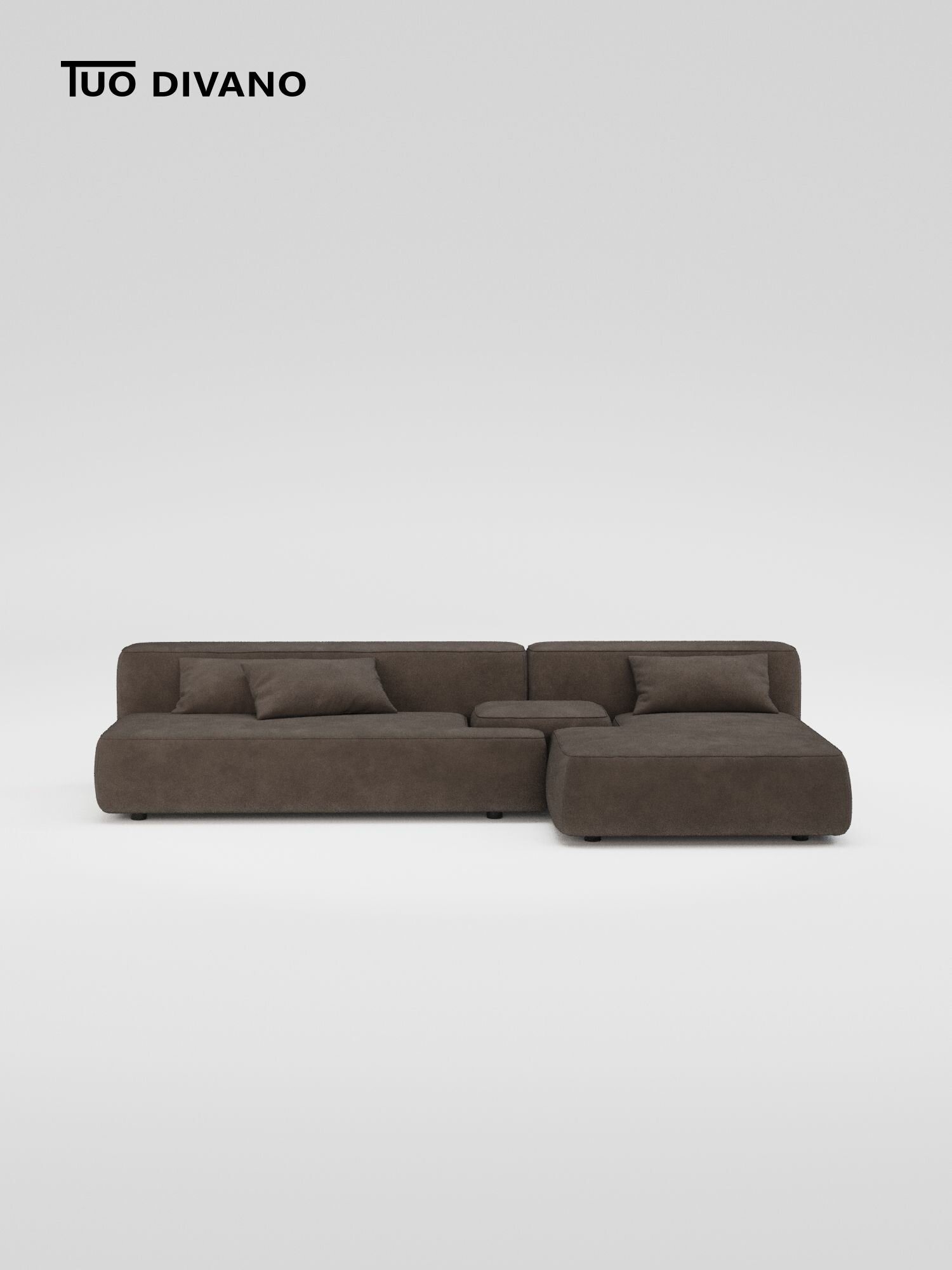 Угловой диван Tuo Divano Фоджа Коричневый R