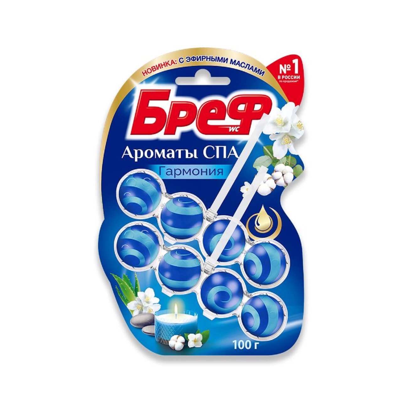 Bref Ароматы СПА Гармония подвеска для унитаза 2х50 г свежий аромат для санузла