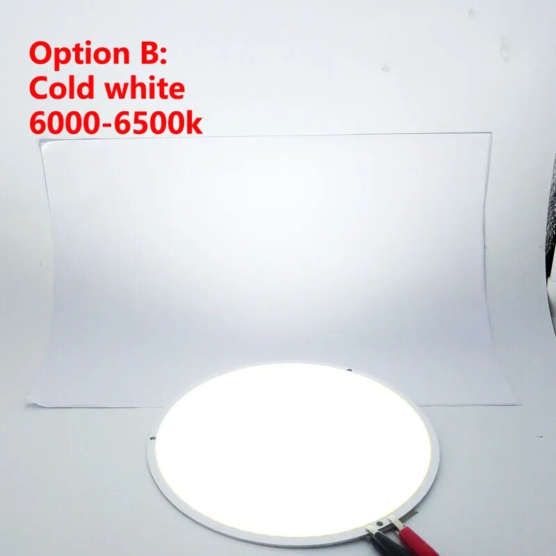 Круглый светодиодный источник светильник COB 108 мм, 12 В постоянного тока, 50 Вт, Светодиодная панель высокой мощности, 3000 лм/Вт, 6500K, K, для внутреннего и наружного светодиодного светильника